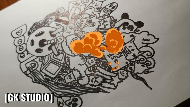 Doodle painting Рисование дудлов