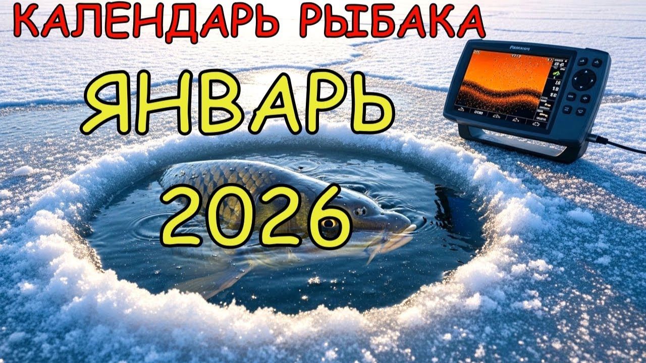 Лунный календарь рыболова: Прогноз клева на Января 2026 года
