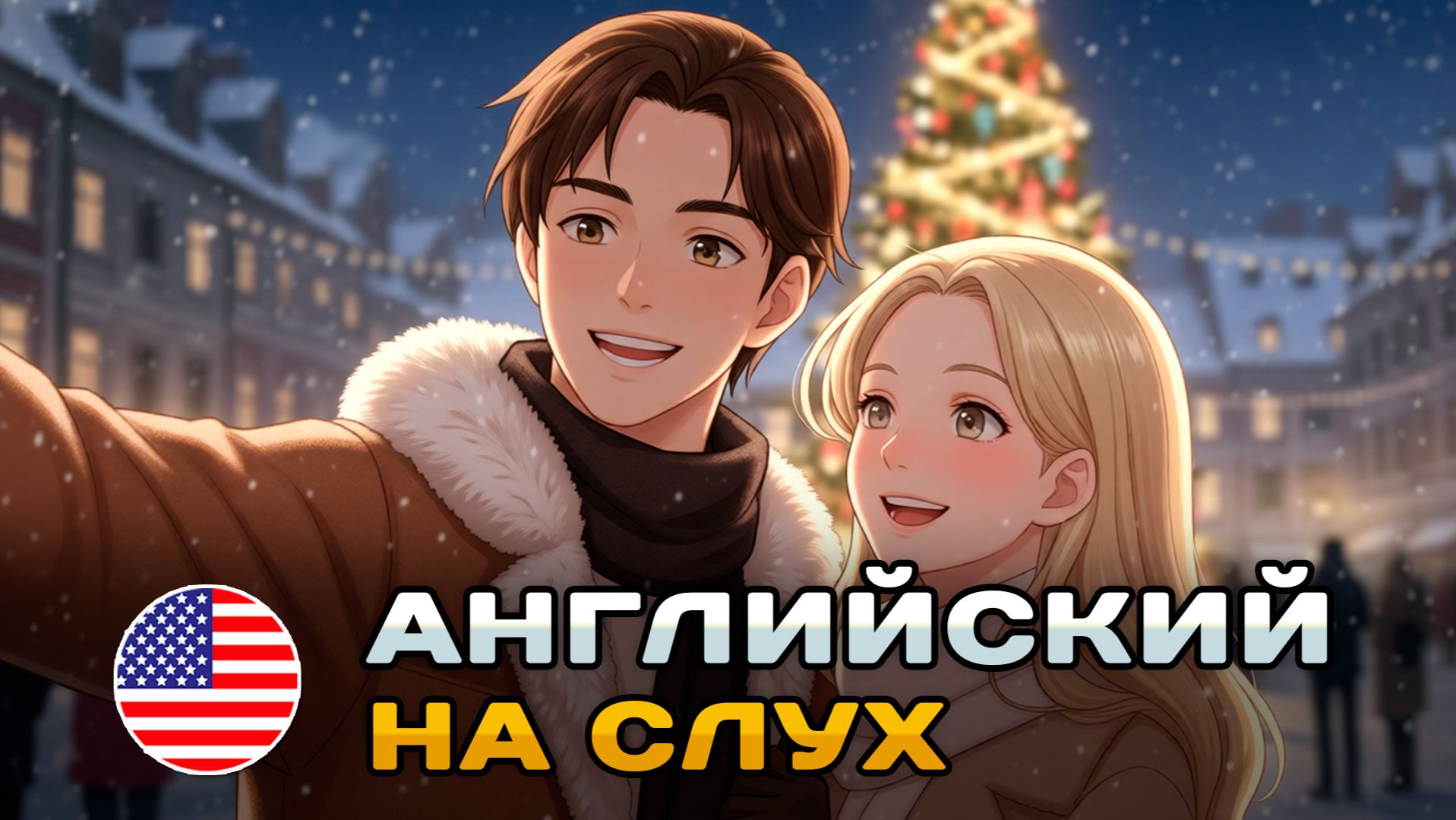 ПРОСТОЙ диалог на слух (A1-A2): Вместе в Рождество | Английский на слух 🎧