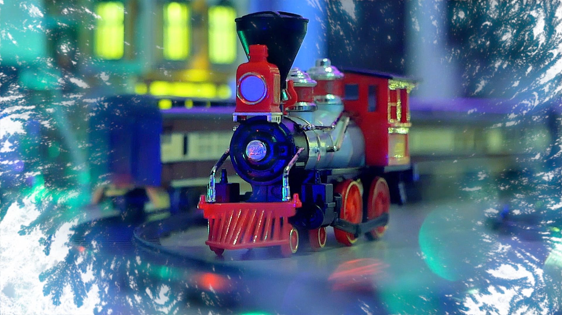 Игрушечные поезда в Новый Год  ч. 2 / Мультики про паровозики и поезда для детей, залипалка
