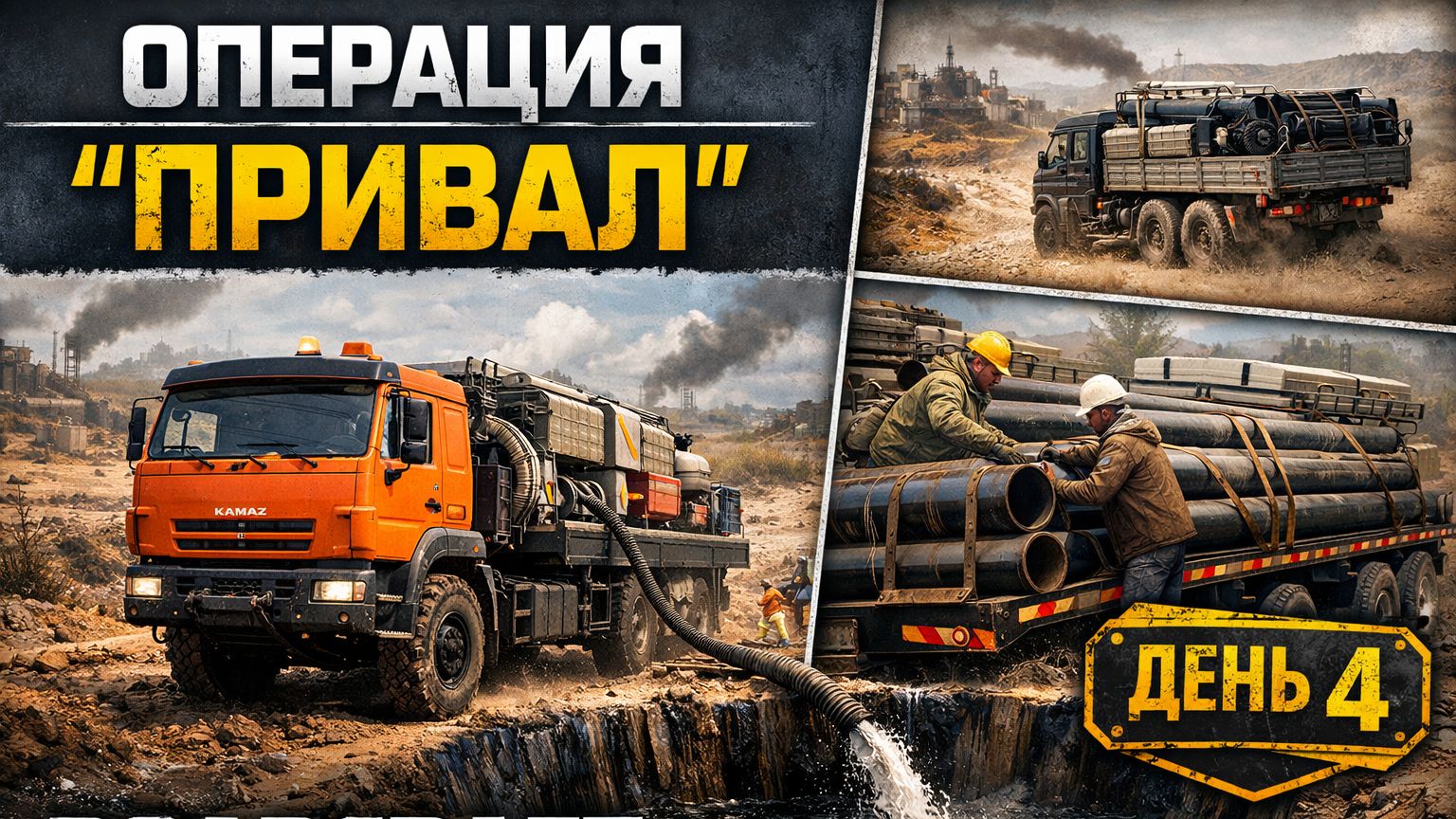 Насосы, воронки и тяжёлые рейсы 🚛 | RoadCraft — операция «Привал» — ДЕНЬ 4
