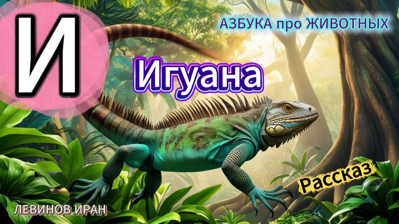 Алфавит Азбука Просто. И. Игуана. Мир животных и птиц в алфавитном порядке. Автор поэт Левинов Иран