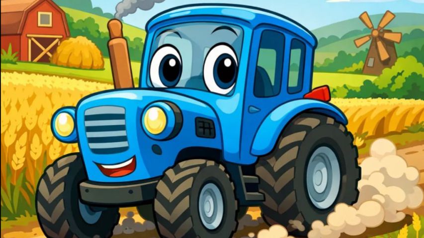 Синий трактор учится считать до 10!