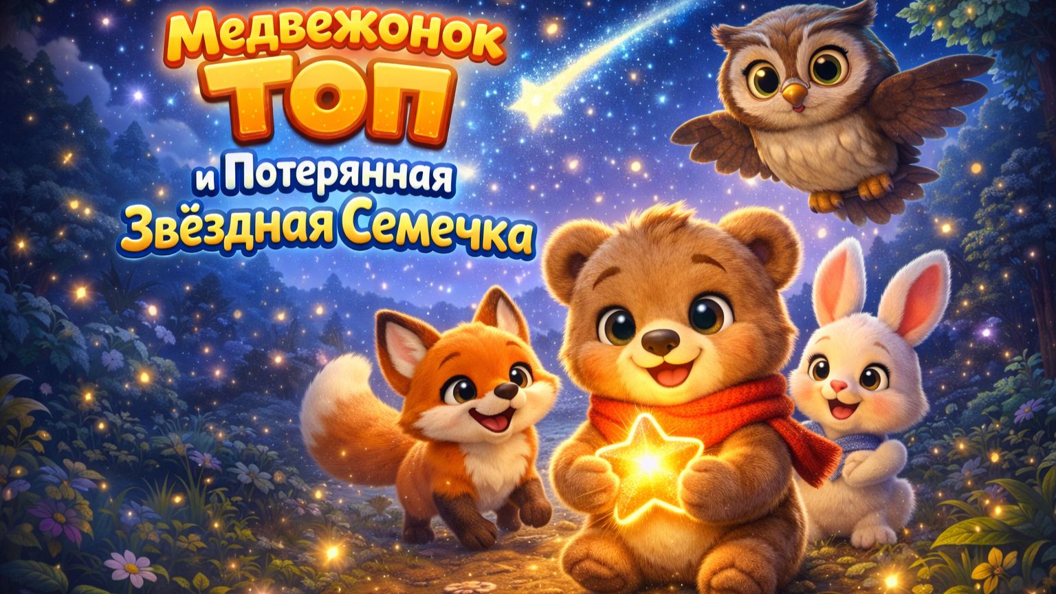 3 серия. Мишка Топ и Потерянная Звездная Семечка. Третья серия про Медвежонка Топу.
