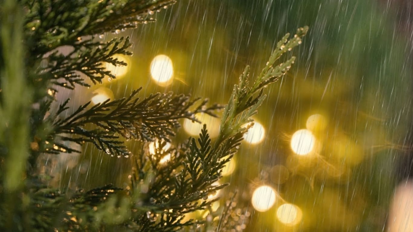 🌨️✨ Успокаивающая атмосфера дождя | Мягкий звук дождя для сна, учёбы, медитации и глубокого релакса