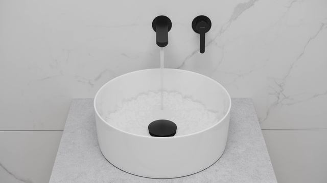 Смеситель для раковины OLIVA встраиваемый однорычажный черный, Арт. 68978