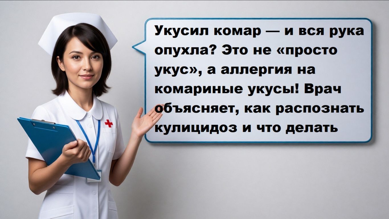 Аллергия на укусы комаров (Кулицидоз): причины, симптомы, диагностика и лечение