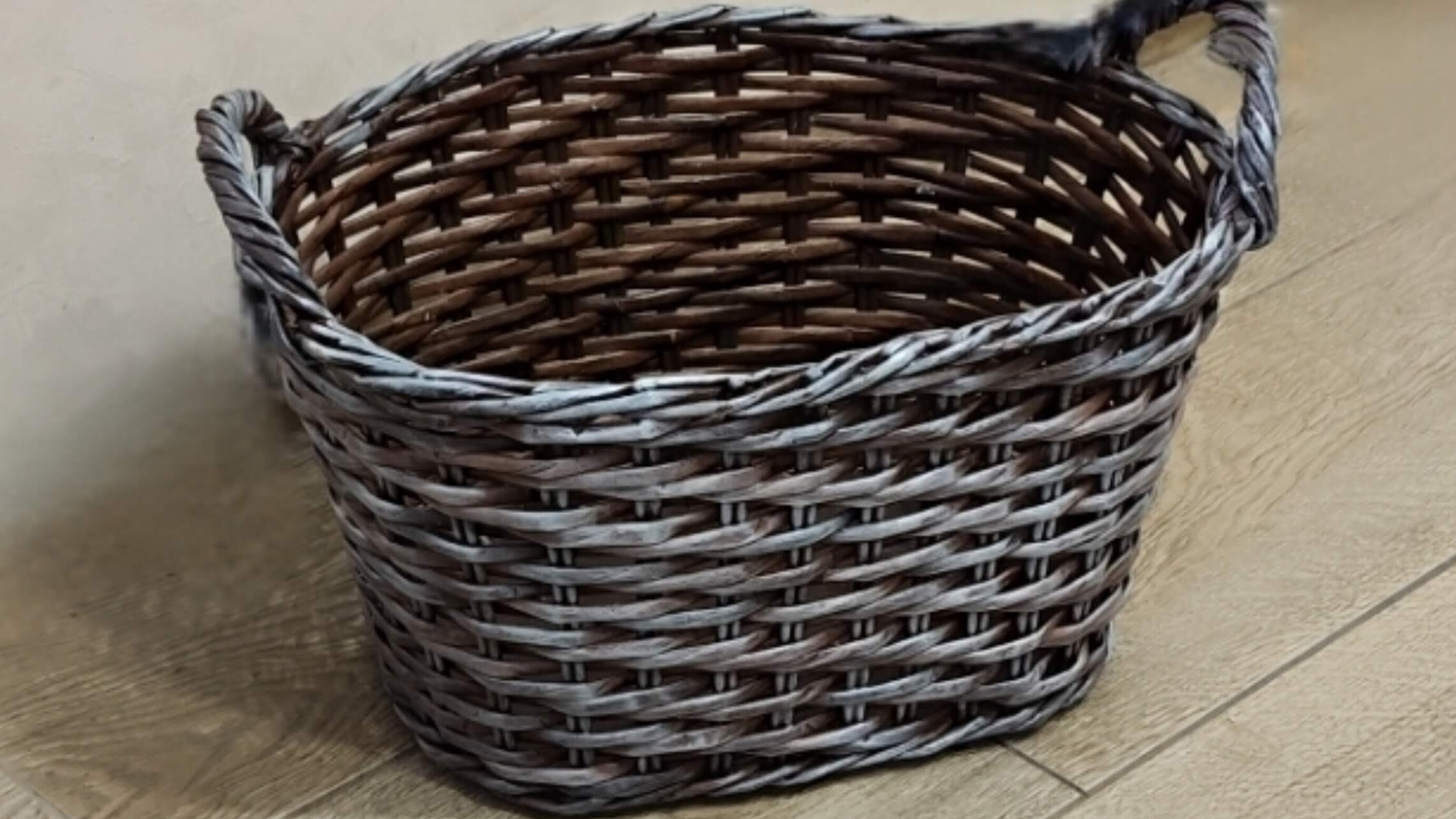 МК. Корзина Объёмная из бумажной лозы.#20(1,2)