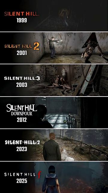 Эволюция игр Silent Hill с 1999 по 2025.