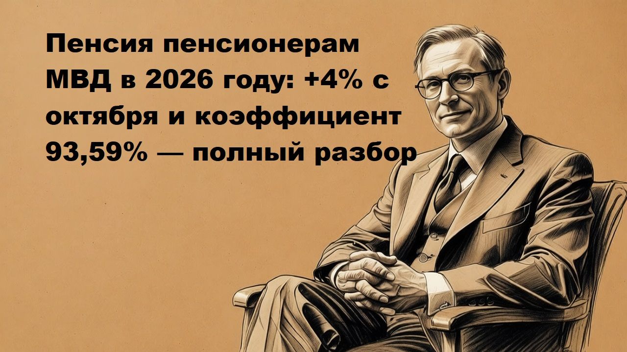 Пенсия пенсионерам МВД в 2026 году индексация