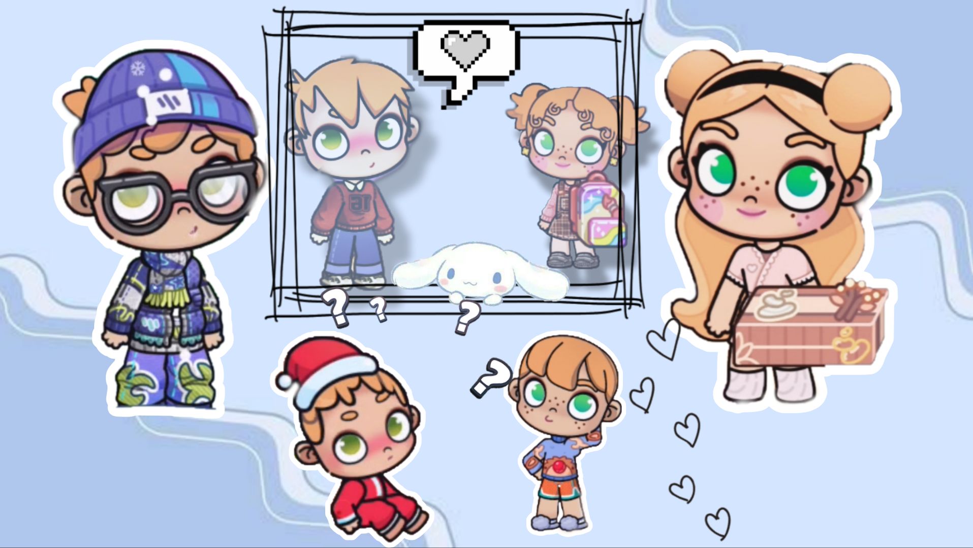 Почему папа и мама🩷 Саши и Вити так похожи🫡? Кстати, первая серия🫵🏼 с милым фильтром❄️