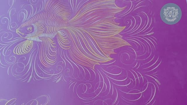 Каллиграфическое рисование. Как нарисовать рыбу из простых элементов?