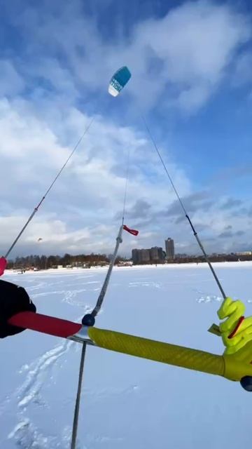 Обучение сноукайтингу на новогодних каникулах.