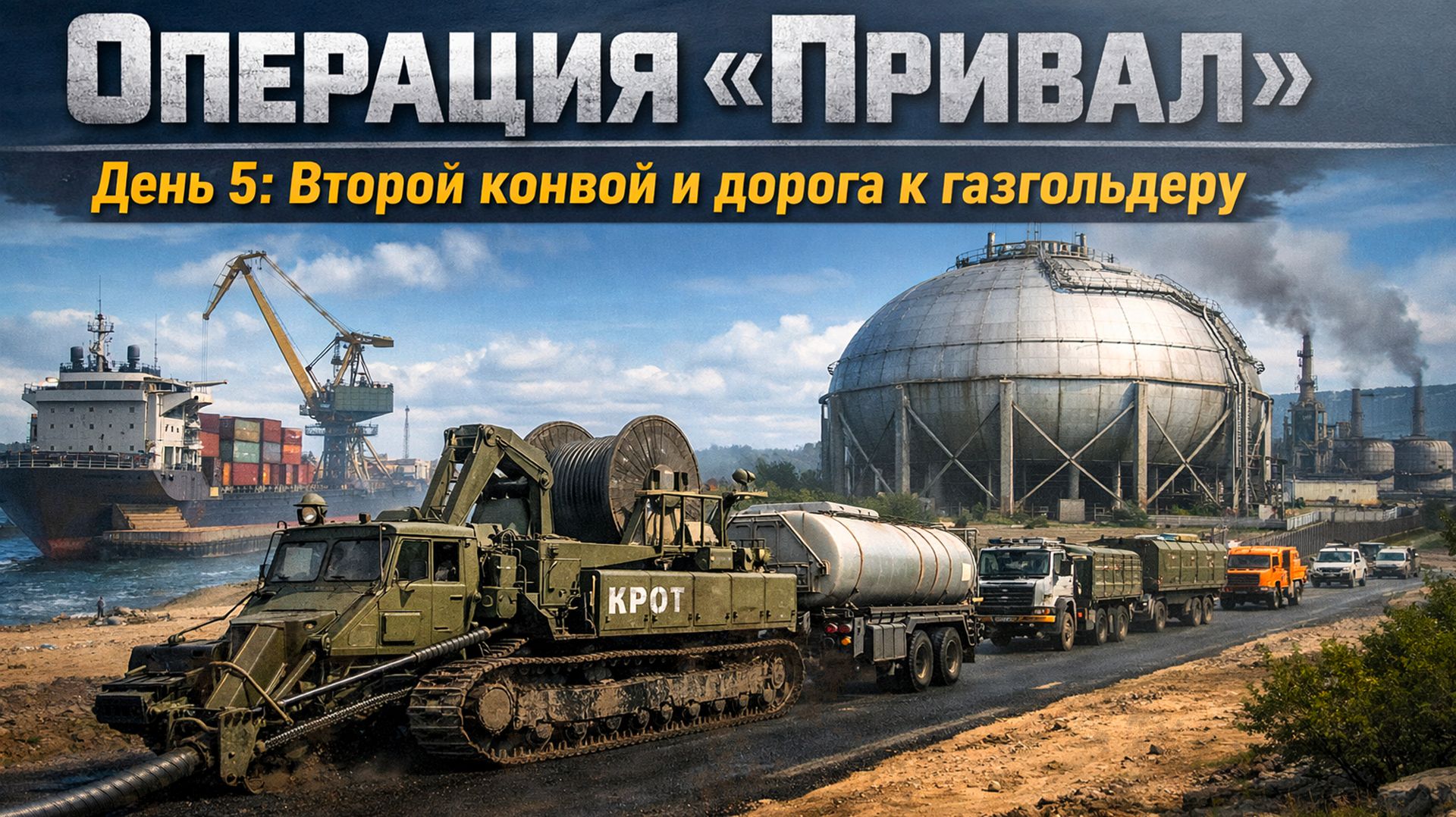 Второй конвой и дорога к газгольдеру🚛 | RoadCraft — операция «Привал» — ДЕНЬ 5