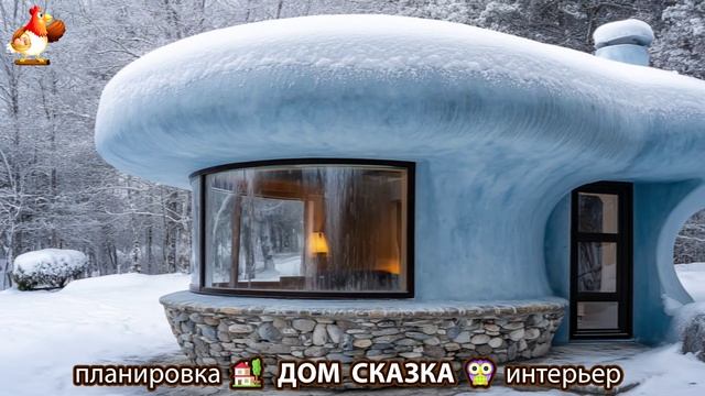 Сказочный дом мечты зимой – 3D идея для вдохновения с планировкой и интерьером 🏡🏚️🏠 вариант (16)