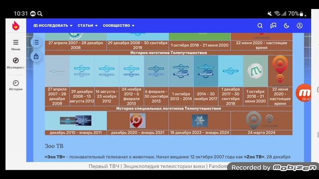 История логотипов седьмого мультиплекса каналов в Kion