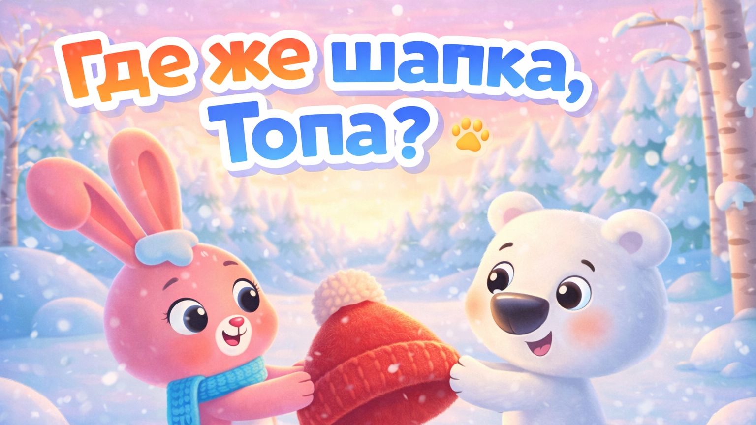 Где же шапка, Топа? ❄️🐻❄️ ДОБРАЯ ДЕТСКАЯ ПЕСЕНКА ПРО МИШКУ И ЗАЙКУ!