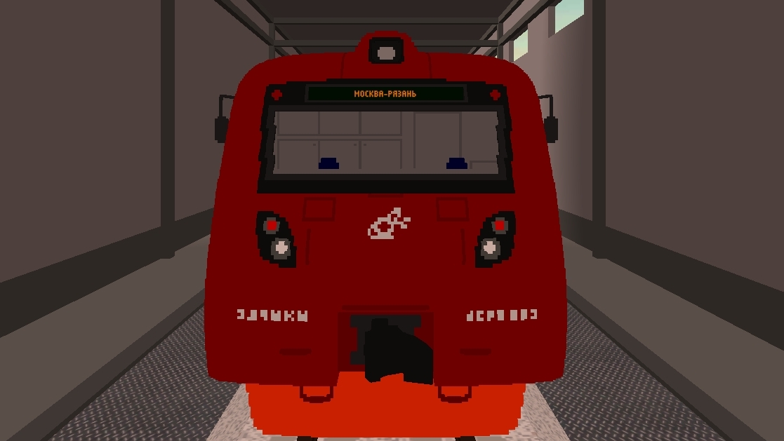 Проезжающие поезда на вокзале в игре SkyRail