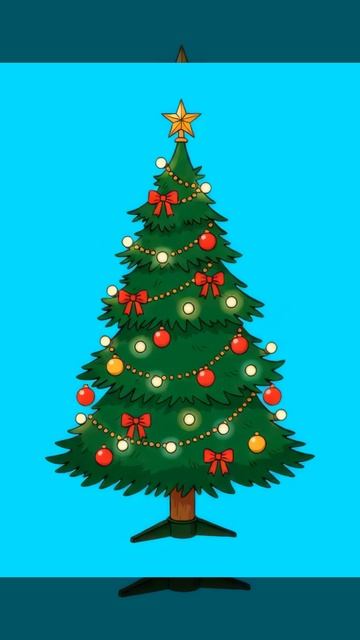 Хромакей (ChromaKey) - Мультяшная Новогодняя Ёлка