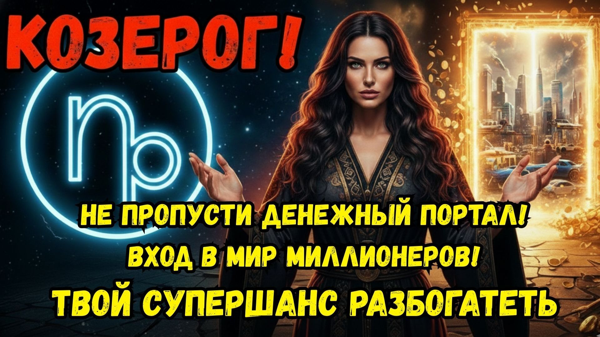 ♑️ КОЗЕРОГ, НЕ ПРОПУСТИ ДЕНЕЖНЫЙ ПОРТАЛ,  ВХОД В МИР МИЛЛИОНЕРОВ!