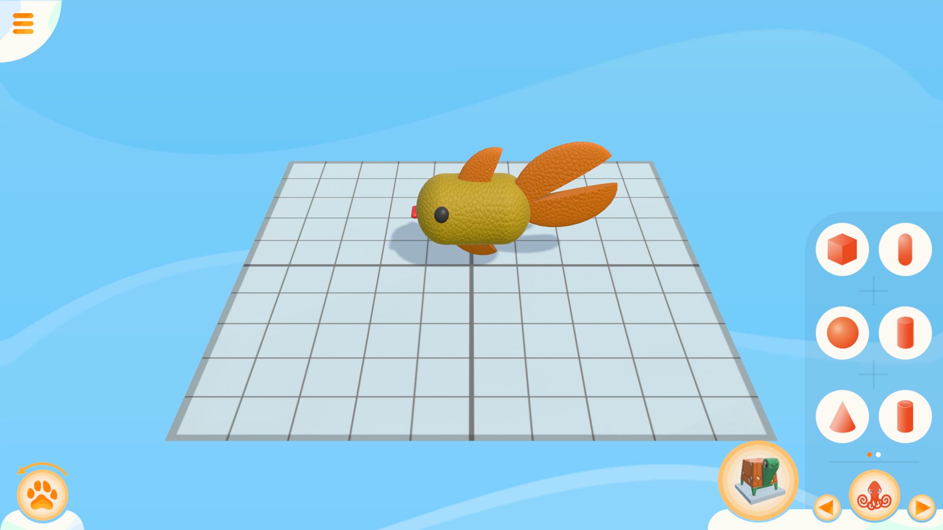 Видеоурок по 3D моделированию по теме «Золотая рыбка" в программе для эвм "LigroGame",