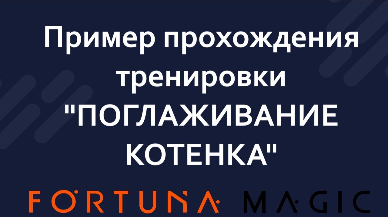 Пример прохождения тренировки "ПОГЛАЖИВАНИЕ КОТЕНКА"