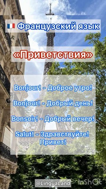 🇫🇷 Французский язык «Приветствия"
