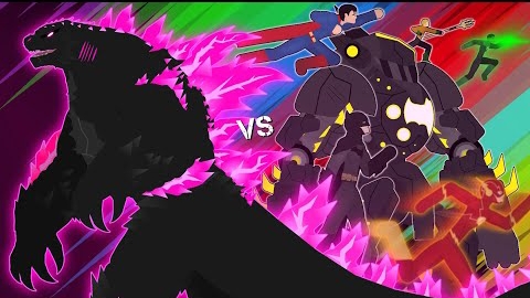 Эволюция Годзилла против лиги справедливости