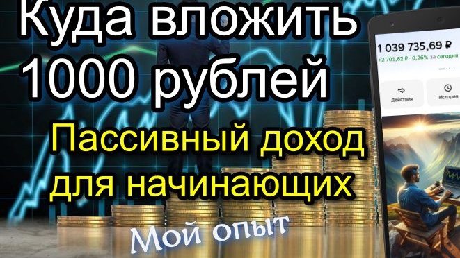 Куда ВЛОЖИТЬ 1000 рублей. Пассивный доход для начинающих