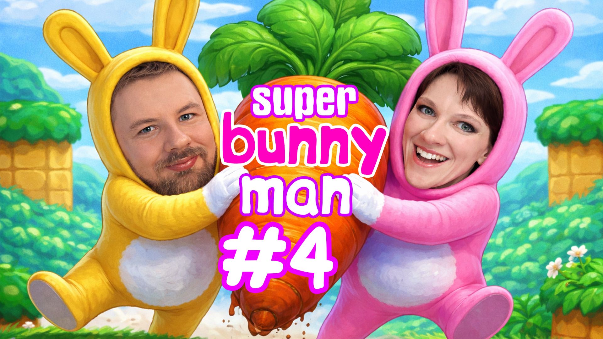Super Bunny Man #4 — Party Mode, или кроликовый спорт! | Кооп: Зусис и Оптимистика