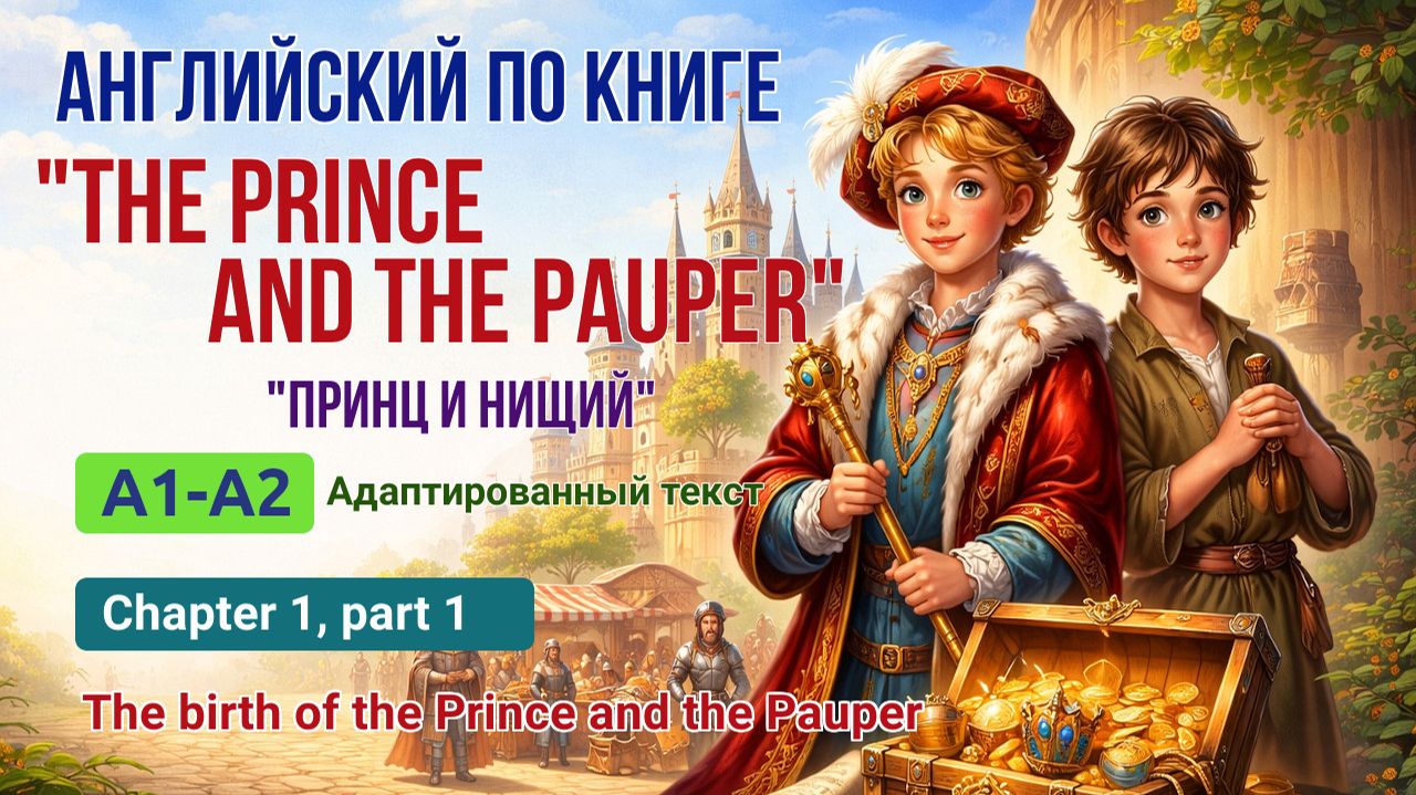 "Принц и нищий" на английском | Глава 1/1: Рождение двух мальчиков в Лондоне XVI века. | A1-A2