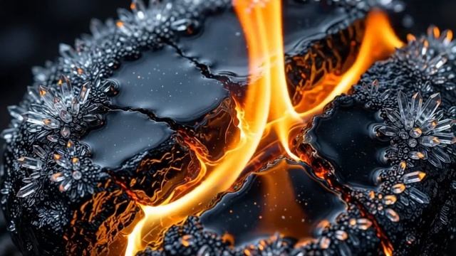 Тихий Живой Огонь и Спокойная Музыка • ГИПНОЗИЧЕСКИЙ ВИЗУАЛ для Релакса, Медитации