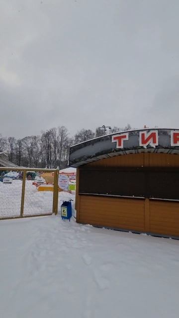 Детские аттракционы и колесо обозрения в Наташинском парке в Люберцах