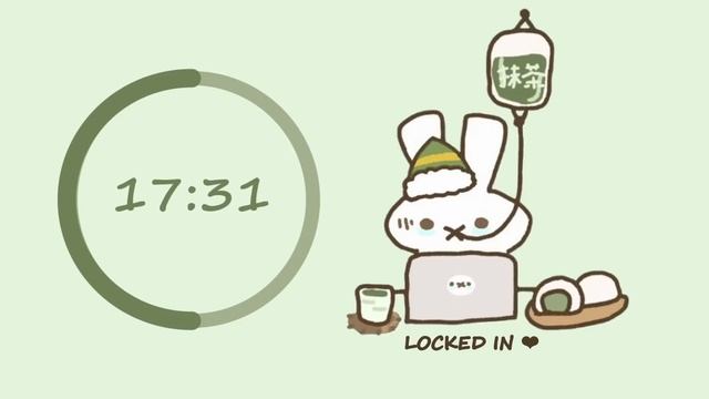 Таймер Помодоро 3x35 | День с матча и Хотот 🍵🍃 | УЧИСЬ СО МНОЙ