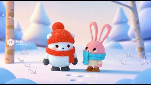 Добрая Песенка Зимние приключения Милы и Топы ❄️ Снежный домик зайки и медвежонка | Детский мультик