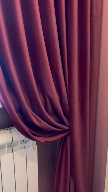 Портьеры в уборную из велюра