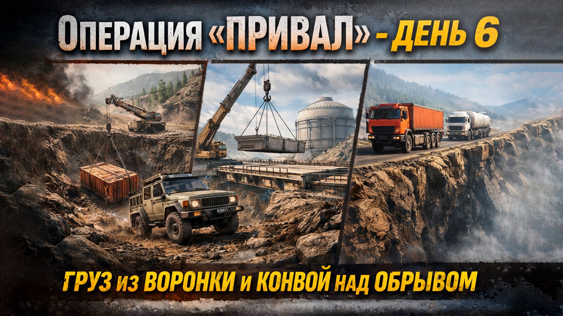 Груз из воронки и конвой над обрывом 🚛 Операция «Привал» — День 6