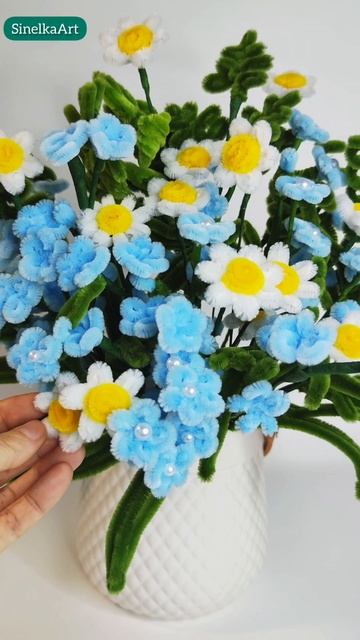 Цветы из синельной проволоки | Букет ручной работы  | Простая идея своими руками