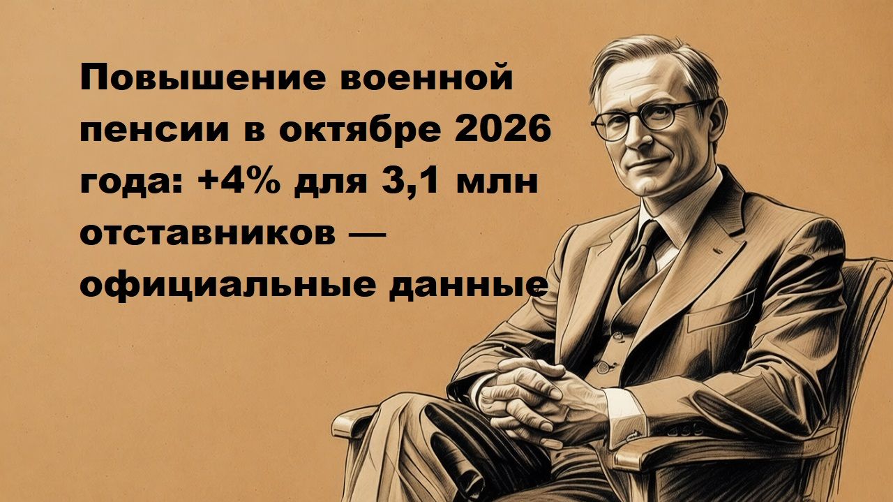 Повышение военной пенсии в октябре 2026 года
