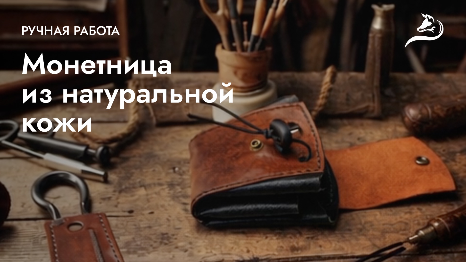 Кожаная монетница ручной работы | Студийный обзор и детали