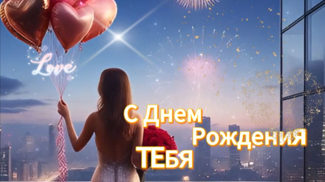 С днем рождения яркой женщине! Музыкальные Открытки