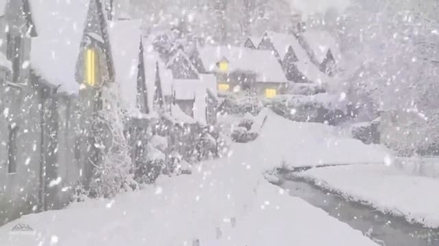 Звуки природы  Красивый Снегопад в деревне .Релакс видео.