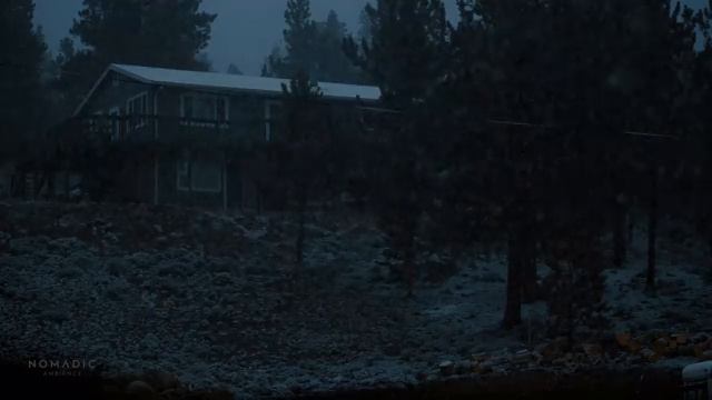 Заснеженные горы, озеро, зимняя вьюга. Эмбиент....