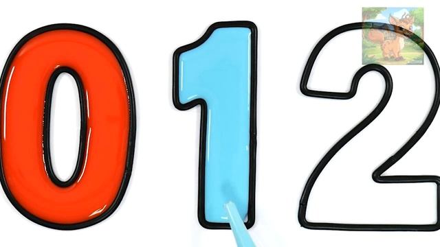 Цифры, формы, раскраска и рисование-рисуй и раскрашивай цифры для детей