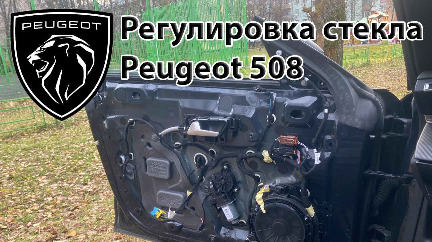 Регулировка стекла Peugeot 508. Избавляемся от скрипов.