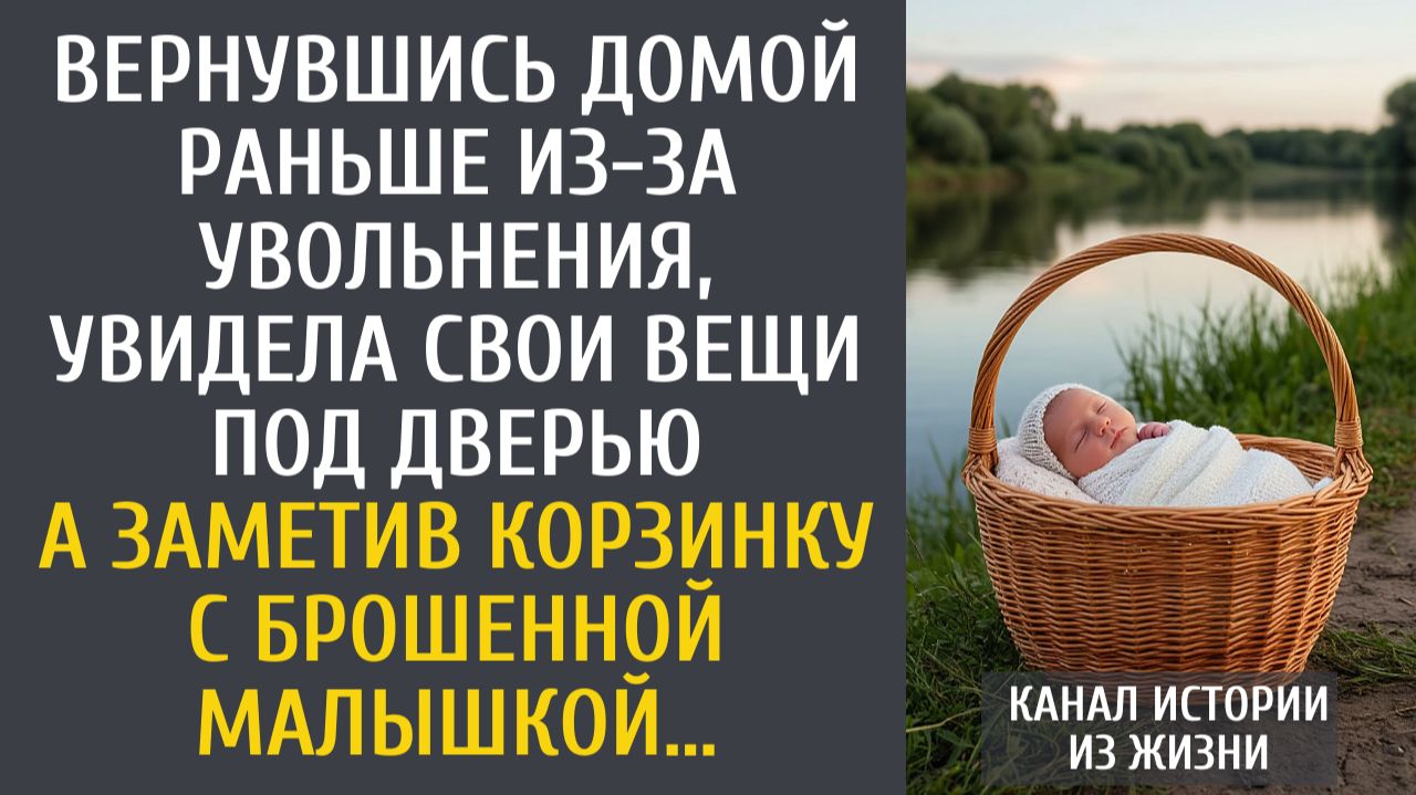 Вернувшись домой раньше из-за увольнения, увидела свои вещи под дверью… А заметив корзину с малышкой