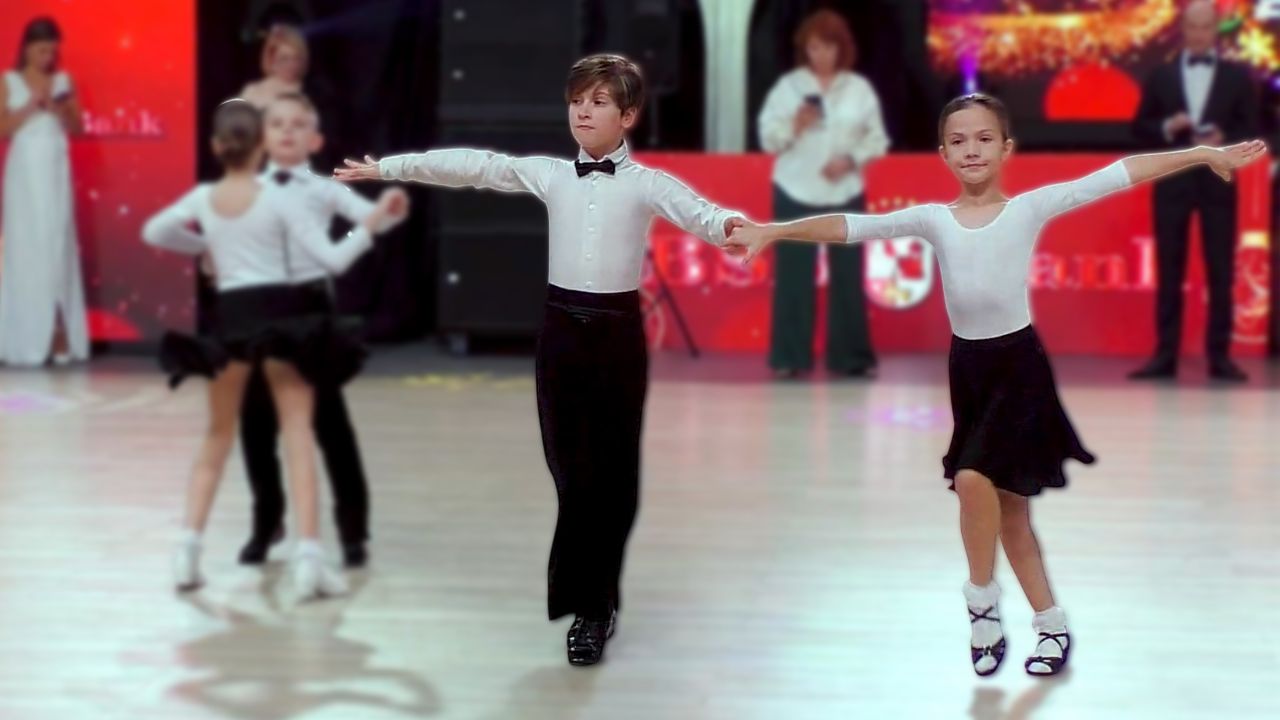 Дети 1 (до 10 лет) (Шт): медленный вальс, ча-ча-ча, джайв. . Belarus Open Cup 2025 / бальные танцы
