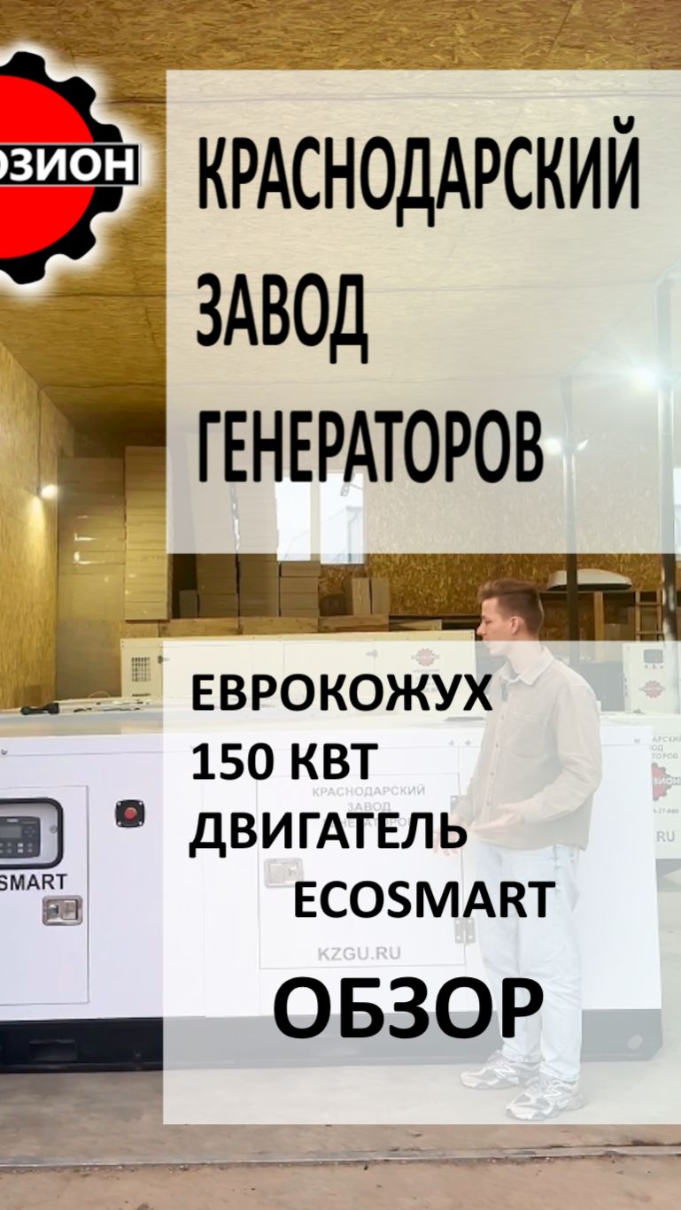 Дизельный генератор "Технозион" 150 кВт на двигателе и комплектации ECOSMART в еврокожухе обзор