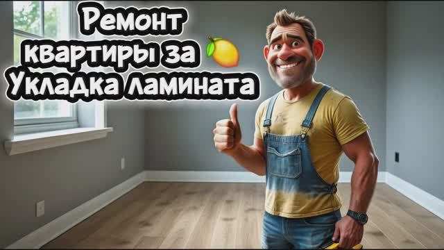 Укладка ламината. Ремонт квартиры за миллион своими руками.