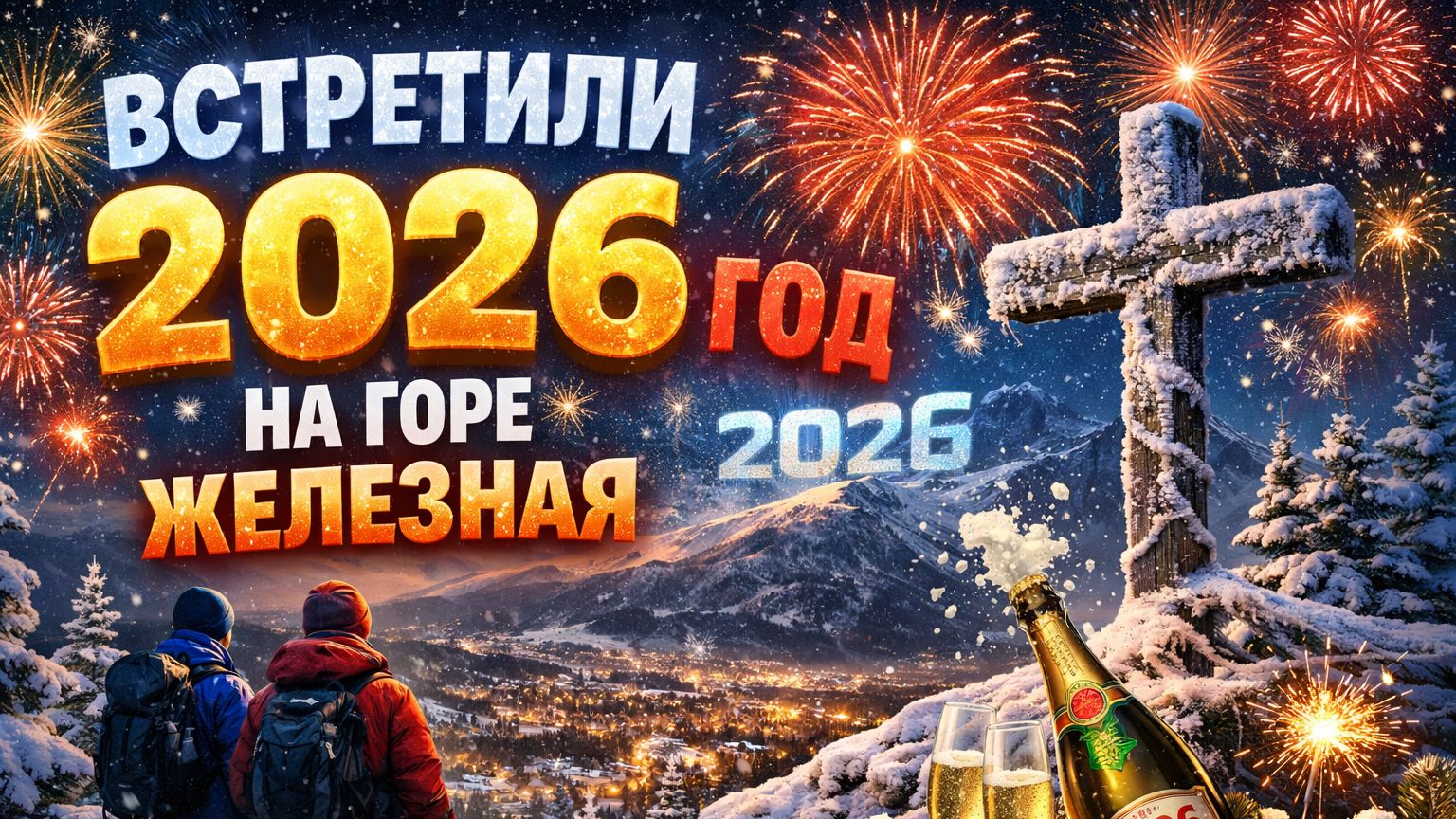 Встретили Новый 2026 год на горе Железная